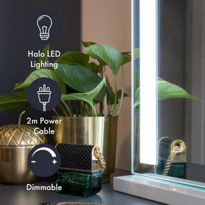 Hollywood Portrait LED Strip Mirror with USB