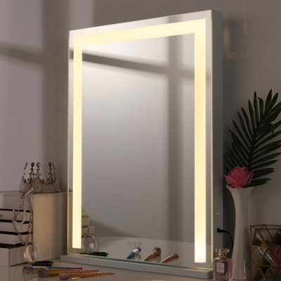 Hollywood Style LED Dimmable Makeup Mirror with Base 60 x 80 cm | DIY ...