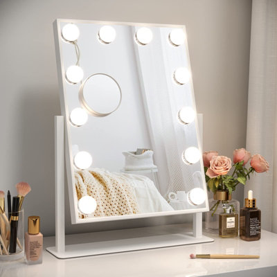 Hollywood Vanity Mirror with LED Lights, 360degree Rotation | DIY at B&Q