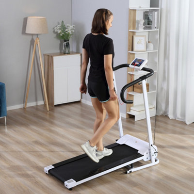 HOMCOM 1-10Km/h Folding Treadmill Home Running Fitness Machine w ...