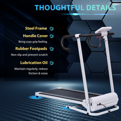 HOMCOM 1-10Km/h Folding Treadmill Home Running Fitness Machine w ...