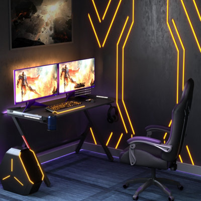 Light up gaming desk store