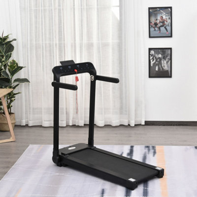 HOMCOM 1.85HP Foldable Electric Treadmill Fitness Safety Lock LED ...