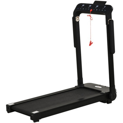 HOMCOM 1.85HP Foldable Electric Treadmill Fitness Safety Lock LED ...