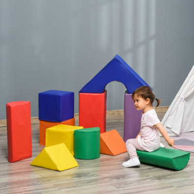 HOMCOM 11-Piece Soft Play Equipment for Toddlers, Soft Play Set