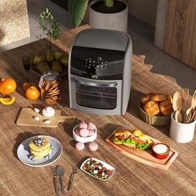 HOMCOM 12L Air Fryer Oven with 8 Preset Modes Rapid Air Circulation ...