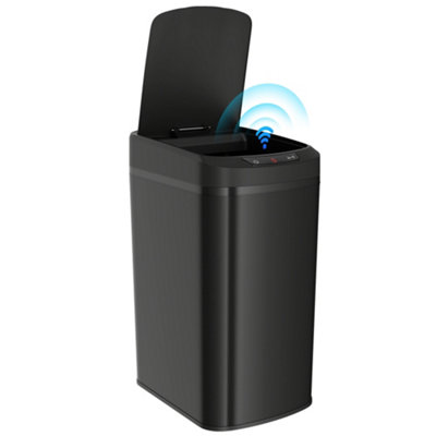 HOMCOM 12L Sensor Bin, Automatic Touchless Motion Sensor Kitchen Bin, Black