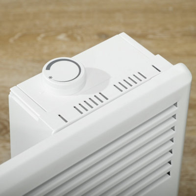 HOMCOM 1500W Panel Heater, Low Energy Electric Heater for Home, White