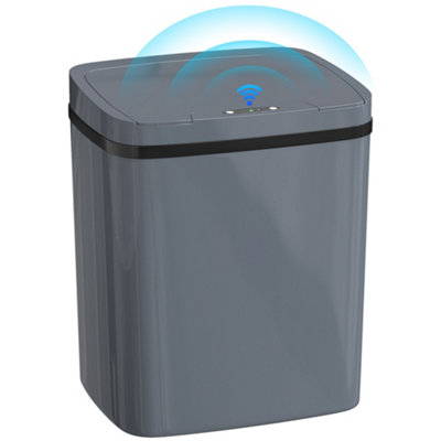 HOMCOM 15L Sensor Bin, Automatic Touchless Kitchen Bin, Battery Operated