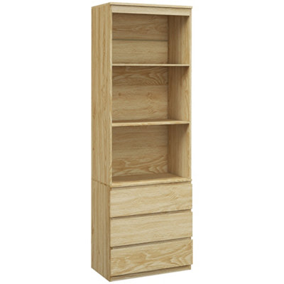 HOMCOM 180cm Tall Bookshelf Free Standing Storage Shelf Unit with ...
