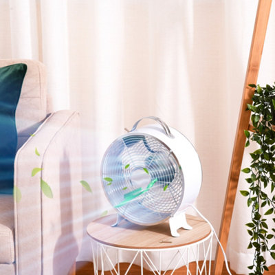 HOMCOM 26cm 2-Speed Electric Fan w/ Safe Guard Anti-Slip Feet Home ...