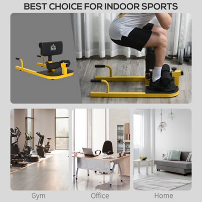 HOMCOM 3 IN 1 Squat Machine Sit Up Push Up Gym Work Out Leg Exercise ...