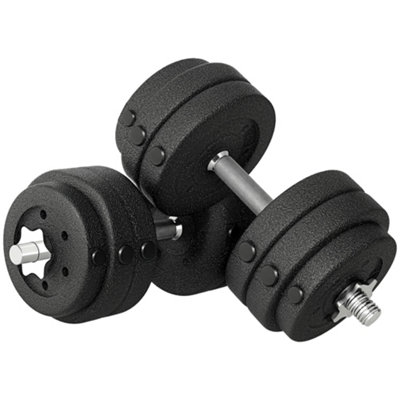 HOMCOM 30KG Adjustable Dumbbells Weight Set Hand Weight for Body Fitness