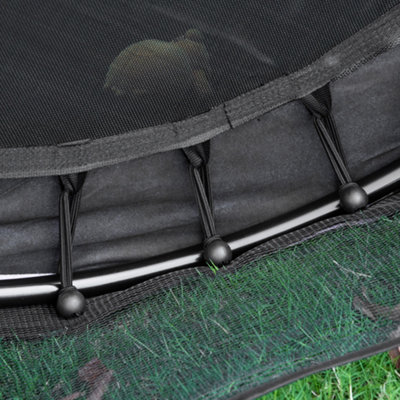 HOMCOM 4.6FT Kids Trampoline with Safety Enclosure, Indoor Outdoor - Pink