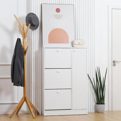 Shoe cabinet with 4 compartments store