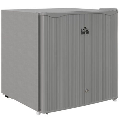 HOMCOM 46L COUNTER TOP FRIDGE MINI FRIDGE WITH LOCK CHILLER BOX GREY