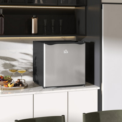 HOMCOM 46L Counter Top Fridge with Chiller Box Mini Fridge for Bedrooms ...