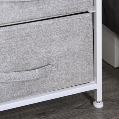 HOMCOM 5 Drawer Linen Basket Storage Unit Home Organisation w/ Shelf ...