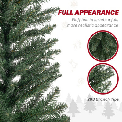 HOMCOM 5 Foot Artificial Pencil Christmas Tree with Branches, Green