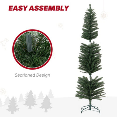 HOMCOM 5 Foot Artificial Pencil Christmas Tree with Branches, Green