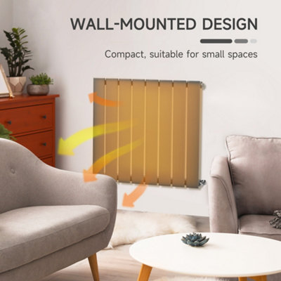 HOMCOM 60 x 60cm Vertical Radiators, Grey