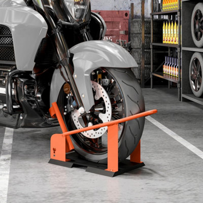 HOMCOM 816.5 kg Motorcycle Wheel Chock, Motorcycle Front Wheel Chock Holder