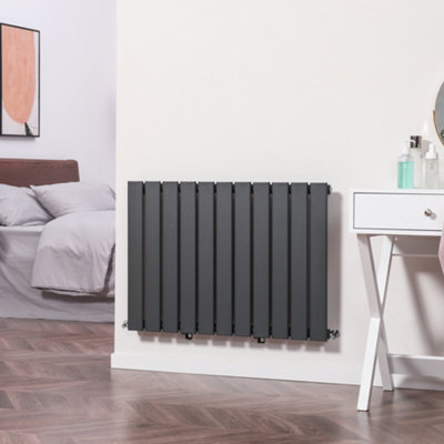 HOMCOM 83 x 60cm Vertical Radiators, Grey
