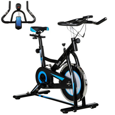HOMCOM 8kg Flywheel Stationary Exercise Bike Indoor Cycling Cardio ...