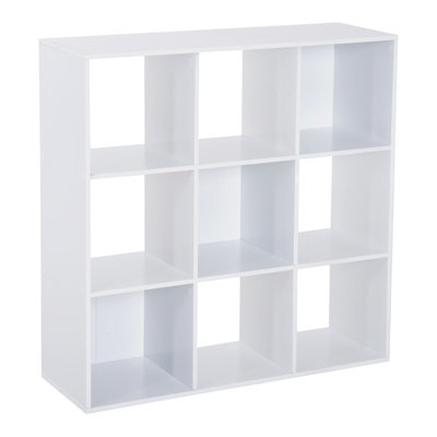 HOMCOM 9 Cube Storage Unit Cabinet Bookcase Display Shelves Chipboard ...