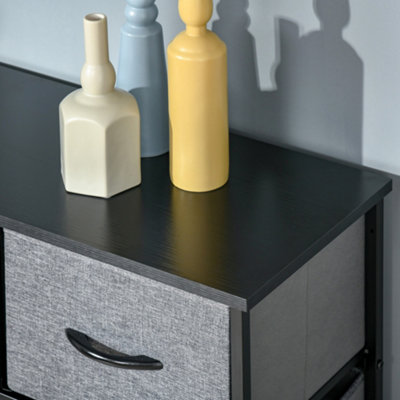 HOMCOM 9 Drawers Storage Chest Dresser Organizer Unit w/ Foldable Bin