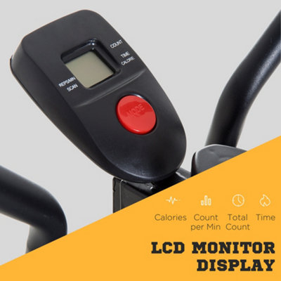 HOMCOM Air Walker Glider Cross Trainer Fitness Machine for Home Gym, Black