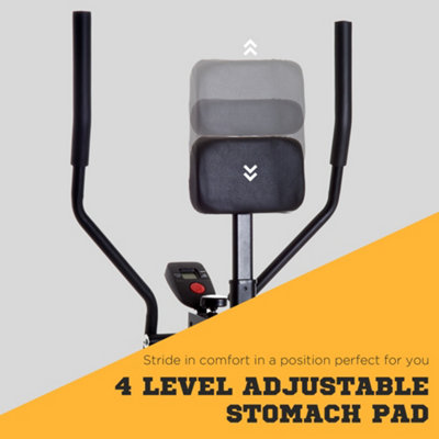 HOMCOM Air Walker Glider Cross Trainer Fitness Machine for Home Gym, Black