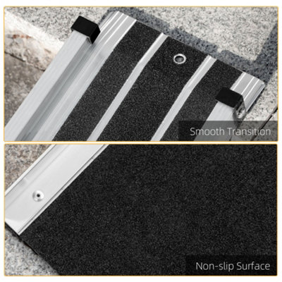 HOMCOM Aluminium Telescopic Wheelchair Ramps, 122cm, 270kg, Folding Ramp