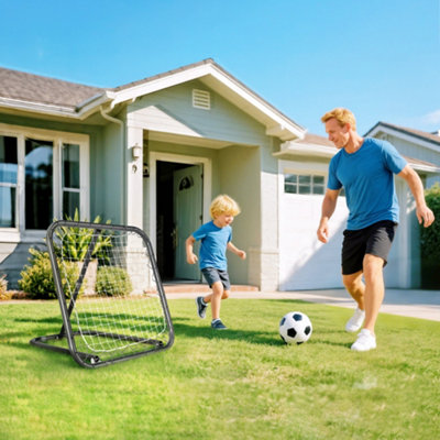 HOMCOM Angle Adjustable Rebounder Net Goal Training Set Football, Baseball