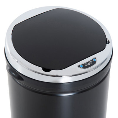 HOMCOM Automatic Hand Sensor Dustbin Kitchen Waste Bin Rubbish Can 42L ...
