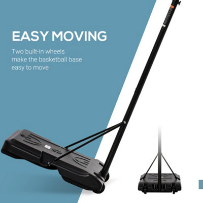 HOMCOM Basketball Stand 175-215cm Adjustable Height Sturdy Hoop w ...