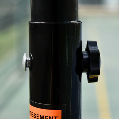 HOMCOM Basketball Stand 175-215cm Adjustable Height Sturdy Hoop w ...