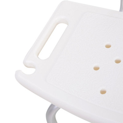 HOMCOM Bath Chair Shower Seat Safety Bathroom Elderly Aids Adjustable ...