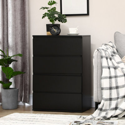 HOMCOM Bedroom Chest of Drawers, 4 Drawers Dresser, Drawer Unit | DIY ...