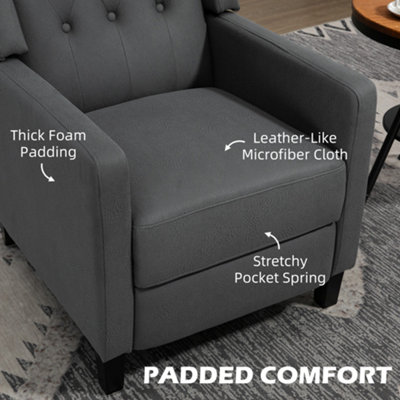 Grey cloth recliner store