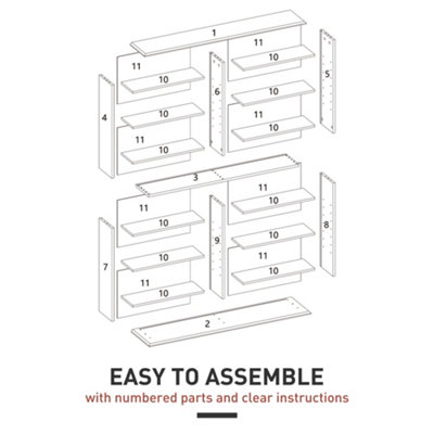 HOMCOM CD Storage Unit DVD Tower Blu-ray Storage Shelf for Office, White