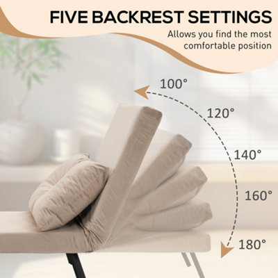 HOMCOM Click Clack Single Chair Bed Settee for Living Room, Guest Room ...