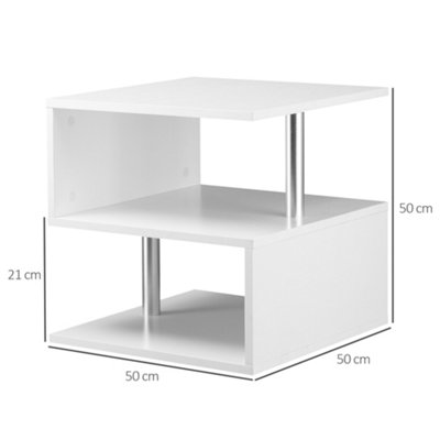 HOMCOM Coffee End Table Side TV Sofa Stand Living Room Office Furniture ...