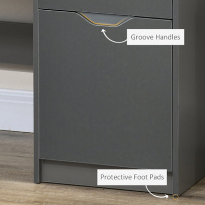 HOMCOM Computer Desk w/ Drawers Modern Writing Workstation for Home ...