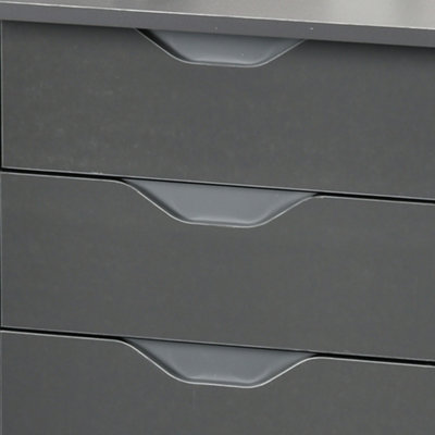 HOMCOM Computer Desk w/ Drawers Modern Writing Workstation for Home ...