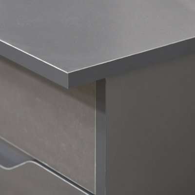 HOMCOM Computer Desk w/ Drawers Modern Writing Workstation for Home ...