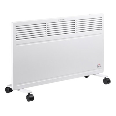 HOMCOM Convector Radiator Heater w/ Adjustable Thermostat Safety Cut ...