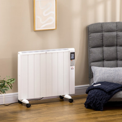 HOMCOM Convector Radiator Panel Space Heater Freestanding / Wall ...
