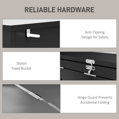 HOMCOM Convertible Desk with Blackboard Multi-function Workstation, Black