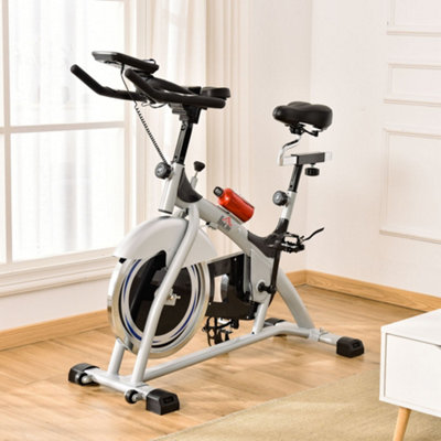 HOMCOM Cycling Exercise Bike LCD Monitor 15KG Flywheel Adjustable Seat ...